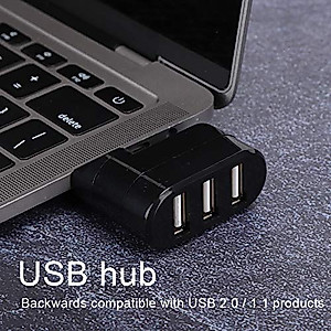 Emoshayoga 3-Port Docking Station Hub Computer Accessory (black)