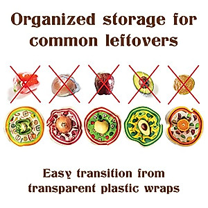 Buzzee Beeswax Wrap -Based in USA | Certified Organic Cotton | Eco Friendly Products | Kitchen Organization | Round Reusable Beeswax Wraps For Food | Sustainable Products |Food Saver Rounds 5PK BUNDLE