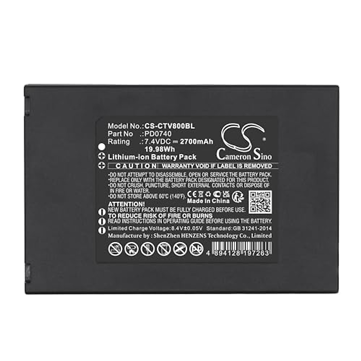 VI VINTRONS Battery for Centerm K9, V8, PD0740,