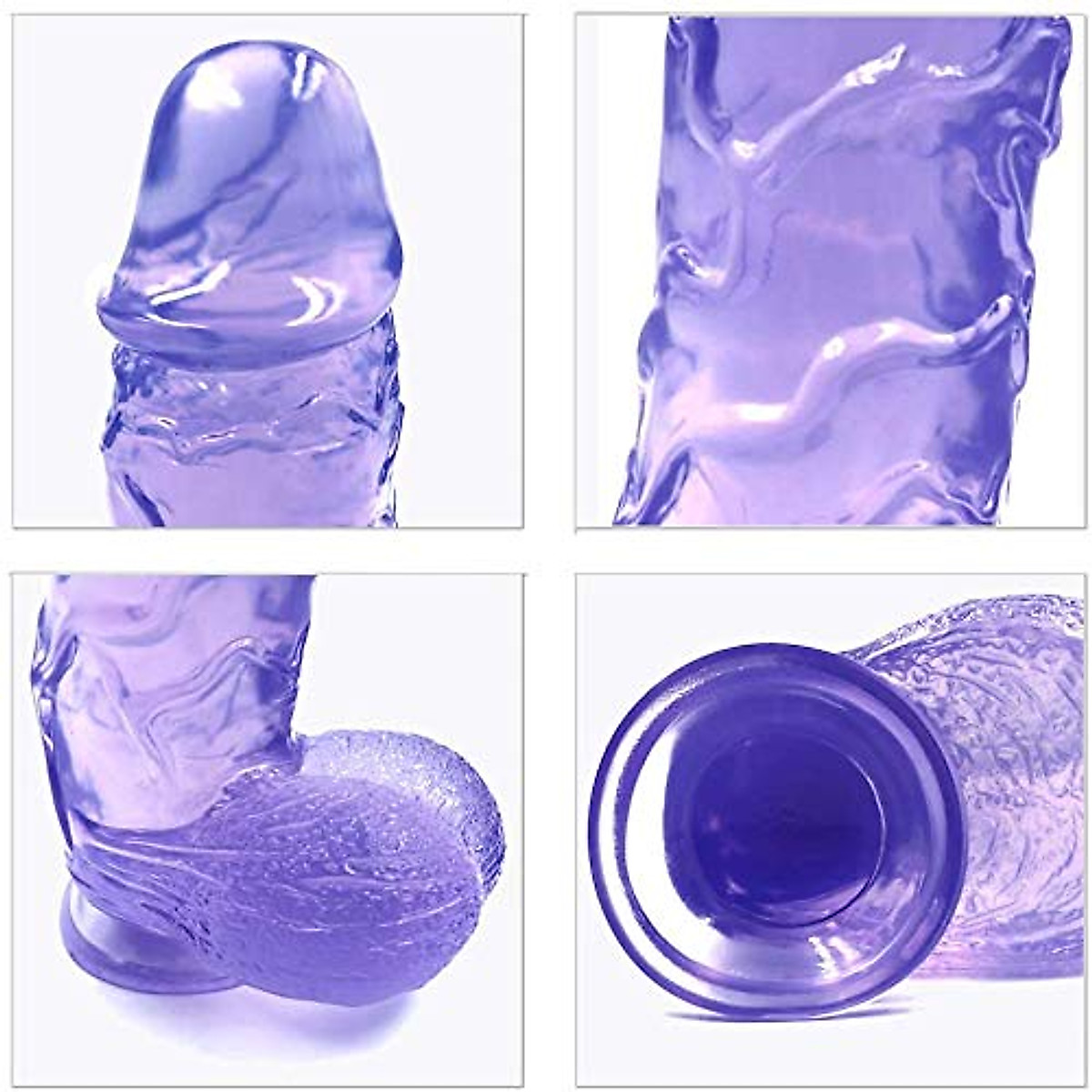 10.1 inches Hidden Packing Silicone Suction Cup Realistic Classic Dick Wand with Strong Suction Cups for Men and Women or Men's and Women's Games-A7