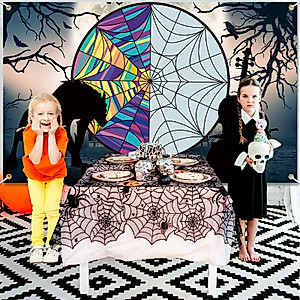 Wednesday Banner, Wednesday Party Decorations Backdrop Wednesday Theme Birthday Party Photo Background Horror Fantasy TV Banner for Wednesday Fans Room Dorm Apartment Decor Wednesday Party Supplies