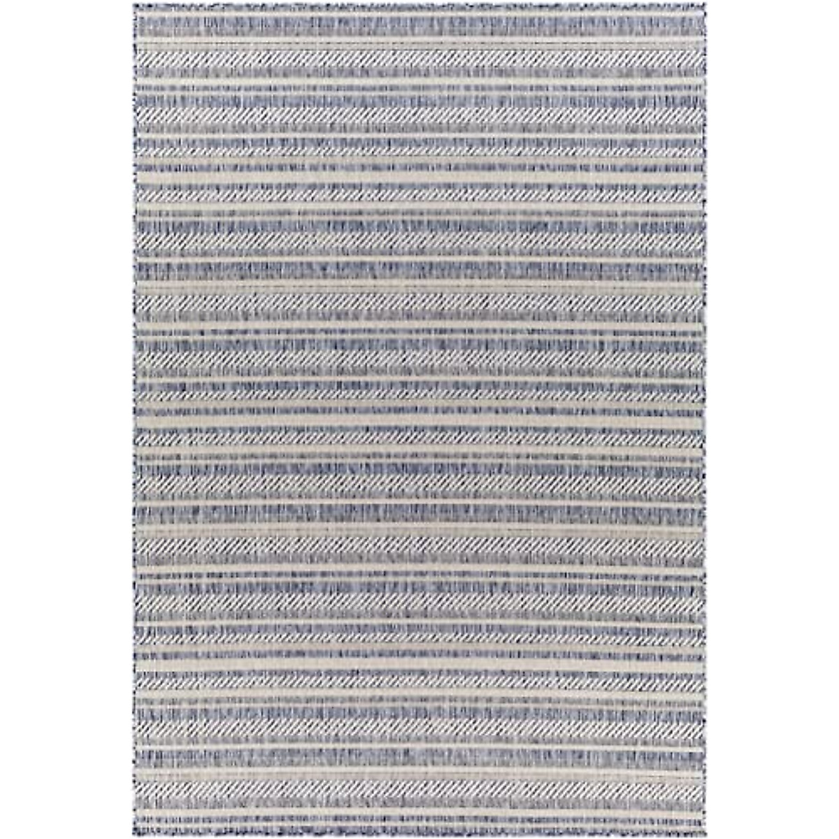 Hauteloom Emirgazi Hallway, Kitchen Patio Outdoor Runner Rug - Global - Blue, Gray - 2'7" x 12'