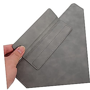 Ciieeo Folder Board Metal Clip Board Office Stuff Business Supplies Realtor Supplies Marketing Supplies Clipboard Pu Grey Writing Support Plate Exam Paper Base Paper File Organizer Metal