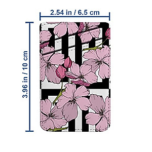 Diascia Pack of 2 - Cellphone Stick on Leather Cardholder ( Appe Blossom Floral Botanical Flower Pattern Pattern ) ID Credit Card Pouch Wallet Pocket Sleeve