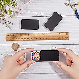 BENECREAT 20 Pack Metal Slide Top Tin Containers Gunmetal Small Tin Containers for Lip Balm, Crafts, Storage Kit, 2.4x1.3x0.4''