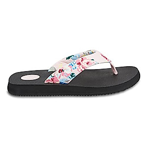 Floopi Flip Flops for Women Casual Flat Yoga Mat Thong Womens Sandals, Ladies Beach Sandals with Indoor & Outdoor Anti Skid Soles (8, Pink-528)