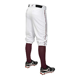 Easton PRO+ KNICKER Baseball Pant, Adult, XXLarge, White/Maroon