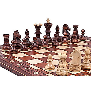 The Jarilo, Unique Wooden Chess Set, Pieces, Chess Board and Chess Piece Storage