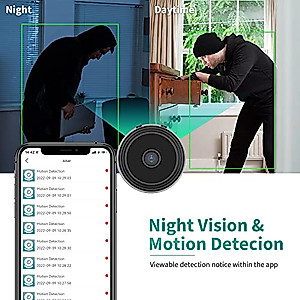 Cilee Mini Camera Wireless Hidden WiFi Cameras HD1080P Home Security Cameras,Covert Baby Nanny Cam with Phone App,Tiny Smart Camera for Indoor Outdoor Video Recorder Motion Activated Night Vision