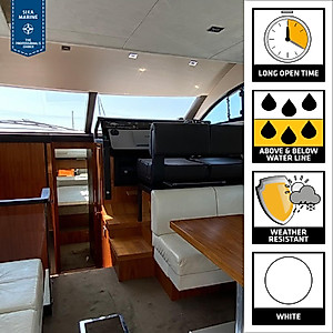Sikaflex-291 LOT, White, Marine Adhesive and sealant, General All-Purpose PU Adhesive with Long Open time, 10.1 fl. oz