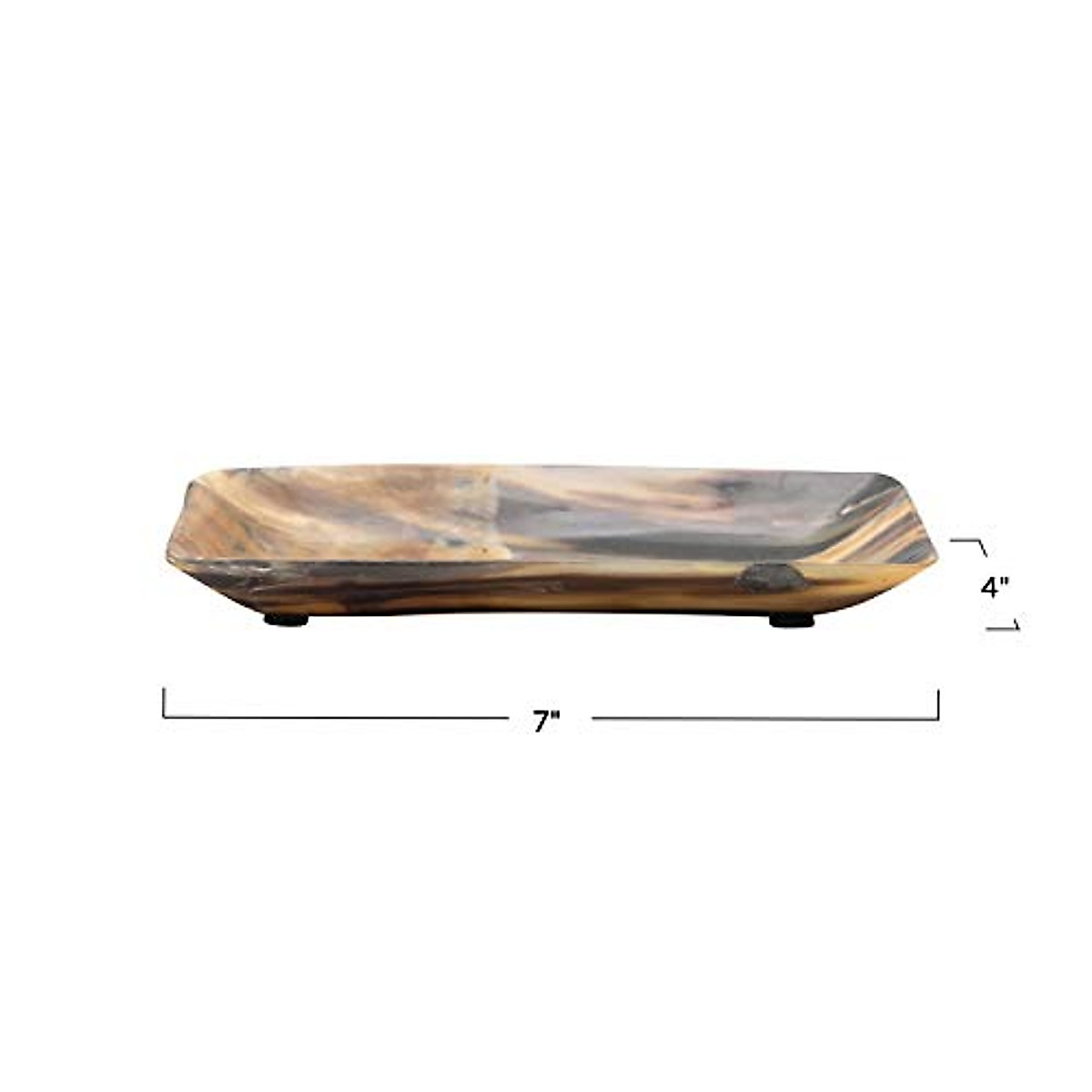 Creative Co-Op Horn (One Will Vary) Tray, Natural