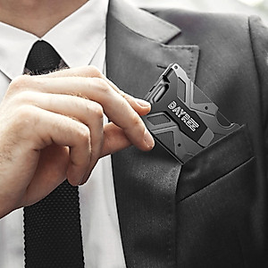 DAYREE Minimalist Wallet for Men Slim Aluminum metal wallet Money Clip with 1 Clear ID Holder,Front Pocket Carbon Fiber RFID Blocking Tactical Wallet for Mens Gift (Black)