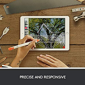 Logitech Crayon Digital Pencil for iPad Pro 12.9-Inch (5th, 6th Gen), iPad Pro 11-Inch (2nd, 3rd, 4th gen), iPad (7th, 8th, 9th and 10th Gen), iPad Air (3rd, 4th, 5th Gen), iOS 12.2 & Above - Orange