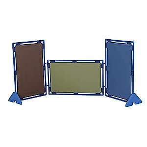 Children's Factory Rect. Woodland PlayPanel Set - 3, Room Divider Panels, Free-Standing Classroom Partition Screens for Daycare/Homeschool/Preschool, Regular 30.3" x 47.5" each (CF900-922)