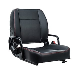 TICSEA Universal Forklift Seat,Tractor Seat with Adjustable Back,Safety Belt and Operator Position Switch,Excavator Skid Loader Backhoe Dozer Telehandler
