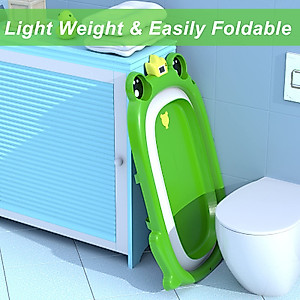 Multipurpose tub-pet tub- Foldable tub- Water Basin- Thermometer Equipped tub- Space Saving tub (Green)