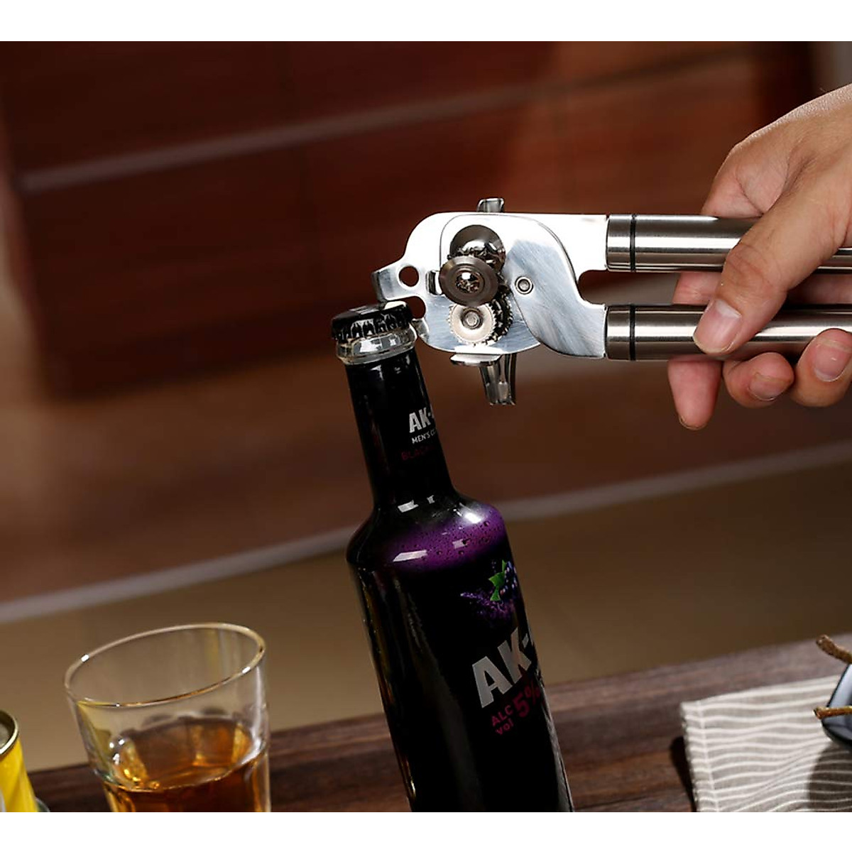 Stainless Steel Manual Can Opener, Dishwasher Safe, Manually Operated Can Opener