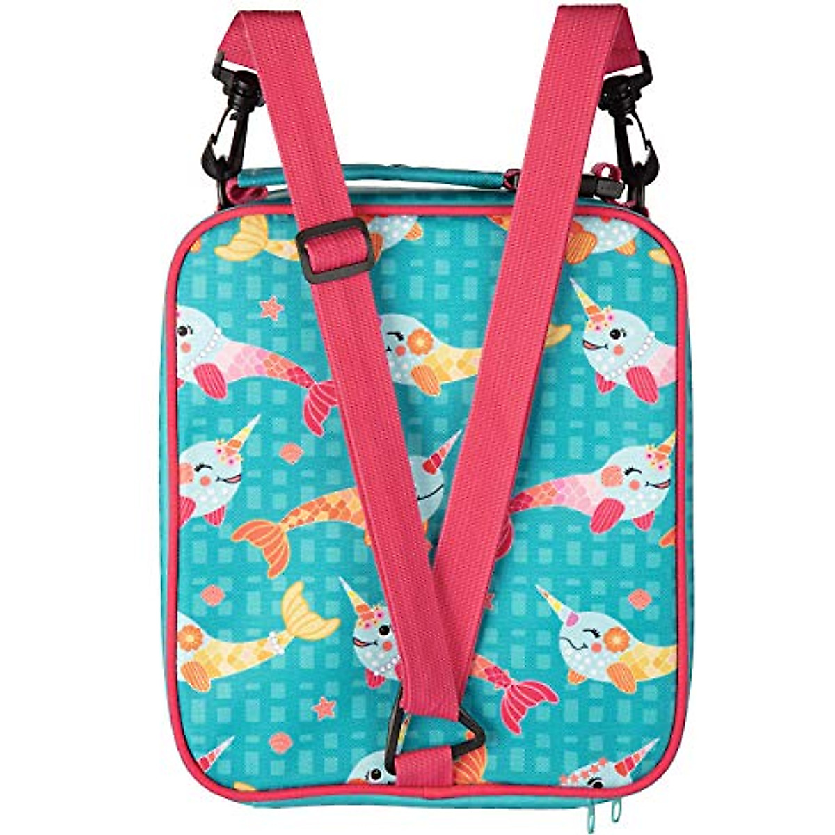 Convertible Soft Insulated Durable Lunch Bag For Kids - Zippered Outer Pocket - Adjustable Straps Convert to Backpack, Shoulder Bag or Lunch Box - Fresh food for hours, Back To School, Picnics, Travel