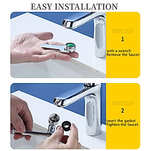 Faucet Extender,1440°Rotating Splash Proof Filter Extender Faucet Aerator, 2 Water Outlet Modes Swivel Robotic Arm Adapter For Bathroom Kitchen-Gold double water outlet