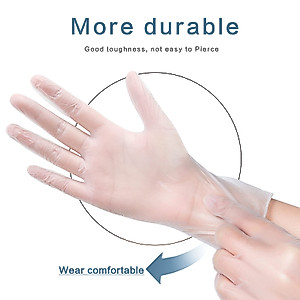 PEIPU Vinyl Disposable Gloves (Medium, 100-Pack),Powder Free, Cleaning Service Gloves, Latex Free