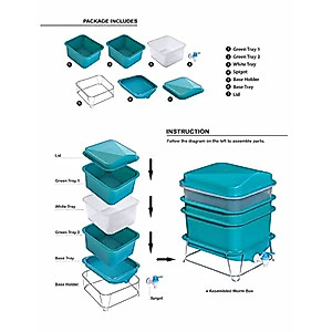 4-Tray Worm Compost Kit