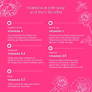 ZYFE Vitamin Hand Soap Refill - Liquid Hand Soap - Natural Plant Derived Moisturizing Handsoap with Essential Oil Fragrance Rose Bloom - Soft Hand Wash for Kitchen & Bathroom - Lush Soft Soap 64oz