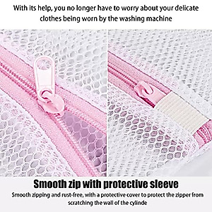 YOUGE Bra Bags for Laundry, Travel Laundry Bags, Mesh Bra Laundry Bag for Washing Machine, Washing Bags with Zip Closure for Washing Delicates Socks Underwear Bras