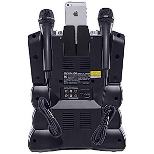 Karaoke USA Karaoke System - Portable, Black (GF844)