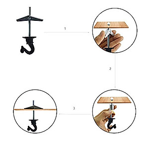 4 Set Swag Ceiling Hooks Heavy Duty Swag Hook with Hardware for Hanging Plants Ceiling Installation Cavity Wall Fixing