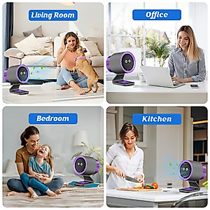 SISMEL Desk Fan,Portable Fan 9.06 Inch Small Fan,Cooling Fan with Air Purifier,Personal Fan with Four Different Emotions,Desk Fans Small Quiet,4 Speed Adjustment,Table Fan for Home, Office, Bedroom