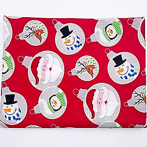 Cabilock Quilted Fabric 6pcs Christmas Cotton Fabric Sheet Patchwork Fabric Scrap Cotton Quilting Fabric Cloth for DIY Sewing Scrapbooking Christmas Dress Crafts 25cm*20cm Fabrics