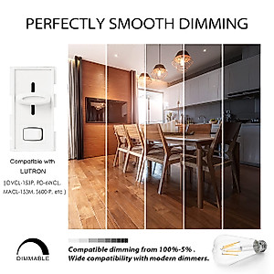 LVWIT ST21 LED Filament Bulb 7W Dimmable 3000K Soft White Vintage Edison Light Bulb E26 Medium Base (6-Pack)