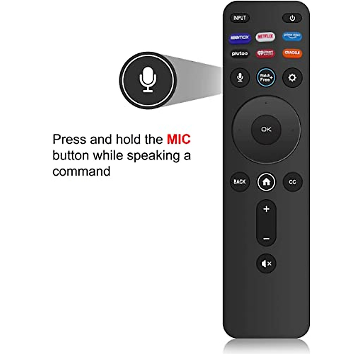 Voice Remote for Vizio Smart TV, XRT260 Remote Replacement for All Vizio LED LCD HD 4K UHD HDR Smart TVs with Shortcut Keys HBO Max, Netflix, Prime Video, Pluto, iHeart Radio, Crackle, Watchfree