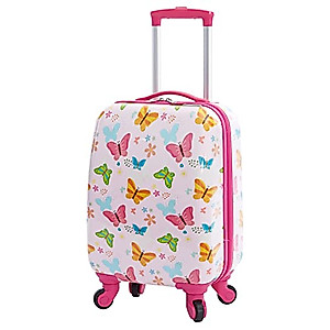 Travelers Club 5 Piece Kids' Luggage Set, Butterfly