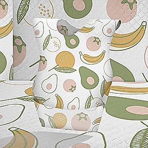 Poksun Baby and Infant Disposable Travel Bibs - Soft, Leakproof, for Toddlers Babies, Feeding, Traveling, (60PCS) Fruit