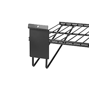 PYBTOOL Slatwall Shelves, Slatwall Accessories, Slat Wall Wire Shelf, Heavy Duty Garage Storage Slatwall Shelf(2 Pack) (16-Inch Width)