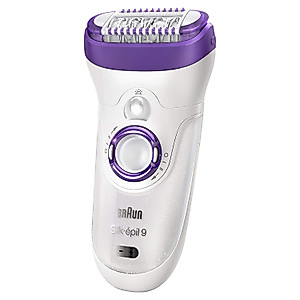 Braun Epilator Silk-epil 9 9-579, Facial Hair Removal for Women, Facial Cleansing Brush, Womens Shaver, Wet & Dry, Cordless and 7 extras