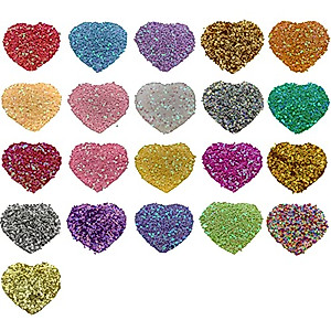 ECYC 10g Glitter Star Sequins, Metallic Foil Stars Sequin Stars Confetti for DIY Crafts Wedding Party Decoration,12
