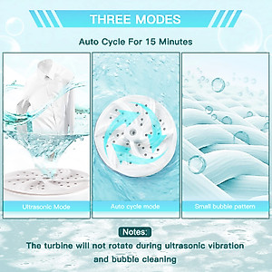 Portable Washing Machine Mini Washing,Mini Dishwashers Ultrasonic Turbo Disinfection with USB, Suitable for Home, Business, Travel, College Room, RV, Apartment