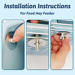 Tfwadmx Rabbit Food Hay Feeder Guinea Pig Food Dispenser Hamster Cage Hay Food Dispenser for Small Animals Bunny Chinchilla