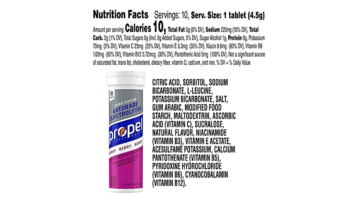 Propel Tablets Variety Pack - 3 Flavors, 40 Count for Refreshing Hydration