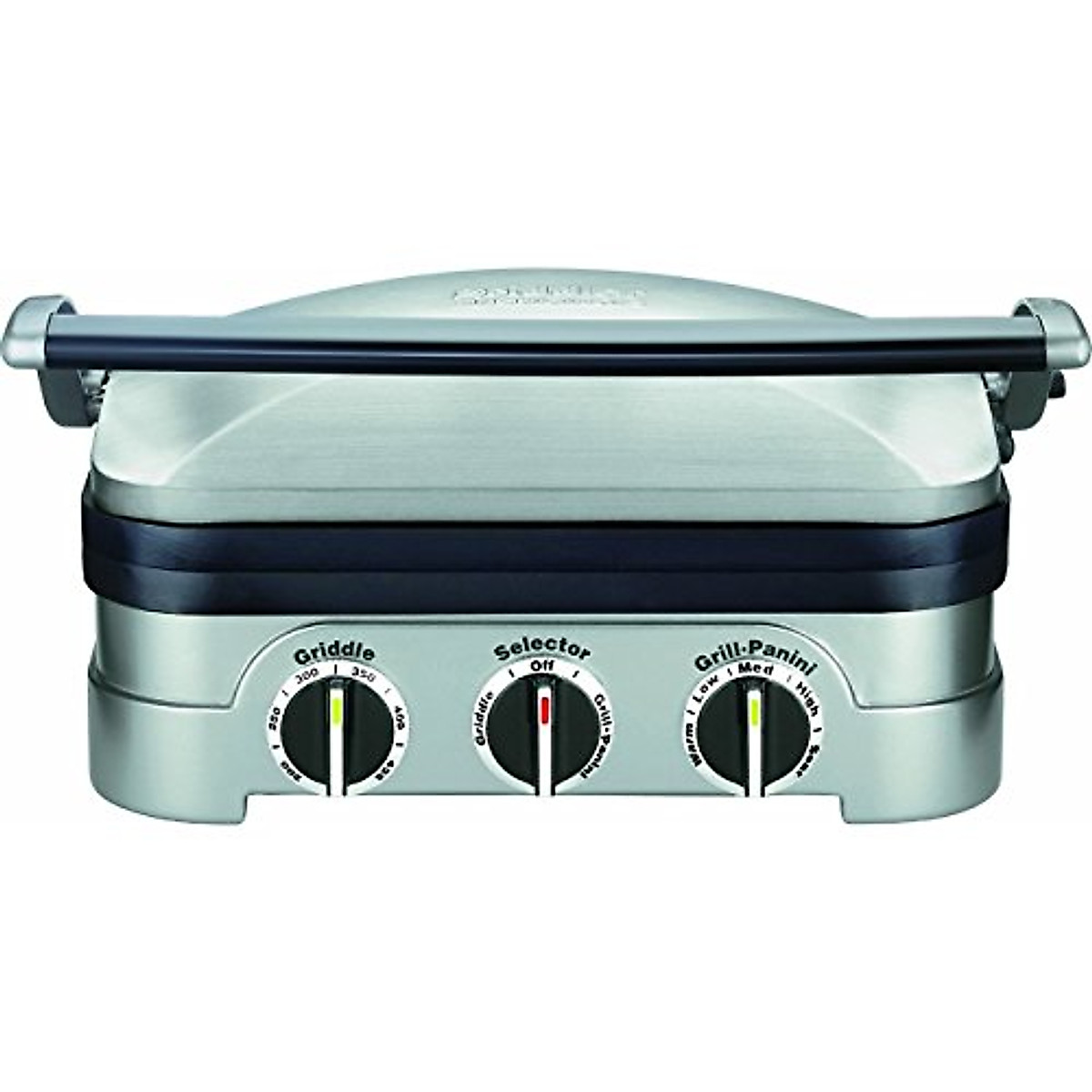 Cuisinart 5-in-1 Grill Griddler Panini Maker Bundle with Waffle Attachment (GR-4N) - Includes Grill and Waffle Plates