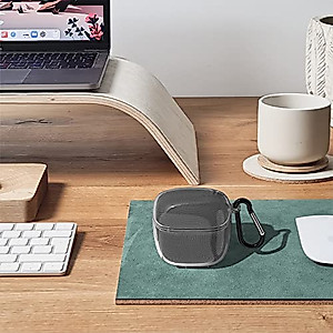 Geekria TPU Case Cover Compatible with JBL Tune 225TWS True Wireless Earbuds, Earphones Skin Cover, Protective Carrying Case with Keychain Hook, Charging Port Accessible (Clear)