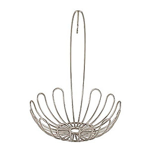 Spectrum Bloom Wire Small Fruit Tree & Basket (Satin Nickel) - Décor & Organizer for Kitchen, Fruit, Home, Countertop, Table, Dorm, & Apartment Hanging Storage