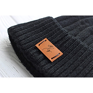 Personalized leather labels for handmade items, custom clothing labels