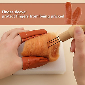 Mayboos 74 Pcs Needles Wool Felting Needles Tools Needle Felting Supplies Felting Tools Needle Felting Tool with 3 Sizes Felting Needles for Beginner Professional