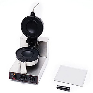 Electric Burger Waffle Maker Hamburger Press Household Machine Non Stick Stainless Steel Ice Cream Waffle Baker Machine Single Head 110V Home Use,Restaurant,Snack