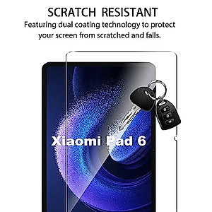 Suttkue for Xiaomi Pad 6/6 Pro 11.00 inch Screen Protector＆Camera Lens Protector,9H Hardness, Anti-Scratch, Tempered Glass flim, Case Friendly, Anti-Fingerprint,Anti-Scratch,(2+2PACK)