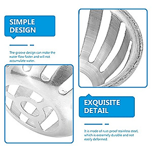 Homoyoyo Roof Drain Dome Drain Stopper Metal Easel Display Stand Basin Filter Basket Sink Strainer Replacement Bath Tub Filter Sink Filter Sink Strainers Floor Drain Plunger Stainless Steel