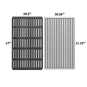 BBQ-PLUS Porcelain-Enamel Cooking Grid Grate and Emitter Plates Replacement Parts for Charbroil Commercial TRU-Infrared Grills 463242715 463242716 463276016 466242715 466242815, Lowes 606682 639322